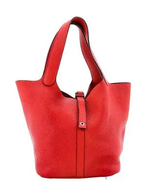 Hermès Mm Picotin Lock Bag Clemence - Red