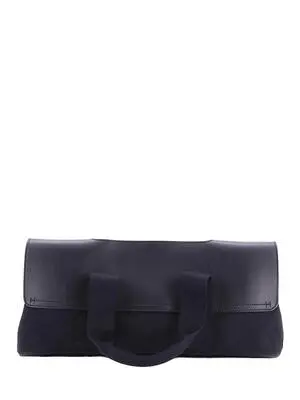 Hermès Pm Valparaiso East West Bag Toile And Leather - Black