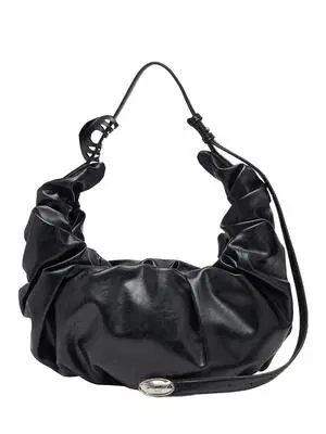 DIESEL® Grab-d Faux Leather Hobo Shoulder Bag - Black