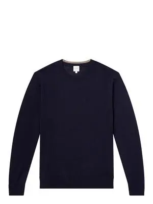 Paul Smith Merino Wool Crewneck Sweater - Blue