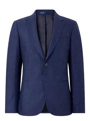 Mr P. Wool And Silk-blend Dupioni Suit Jacket - Blue