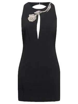 BLUGIRL Mini Dress In Polyester And Elastane With Crystal Embellishment - Black