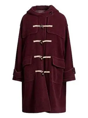 CIRCOLO 1901 Virgin Wool And Polyamide Duffle Coat - Red