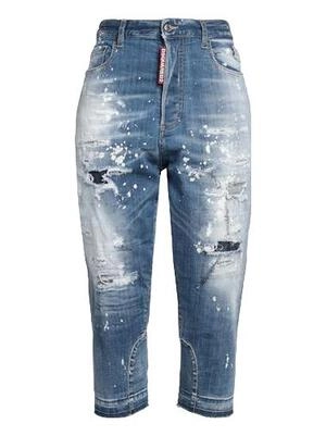 Dsquared2 Cotton Blend Boyfriend Jeans - Blue
