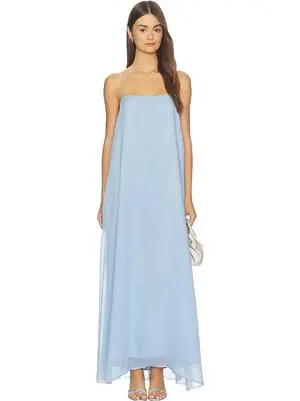 Bondi Born Capri Silk Cami Maxi Dress - Blue