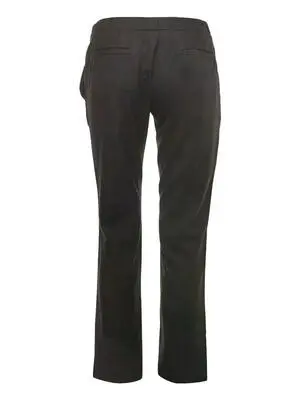 Miu Miu Wool Straight-fit Trousers With Side Buckle Detail - Grey