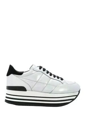 Hogan H222 Flatform Sneakers - Silver