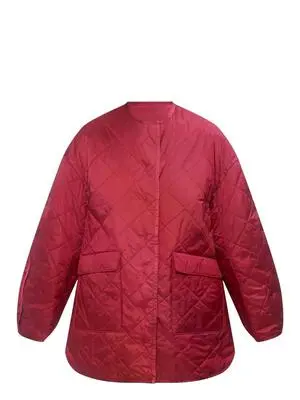 Max Mara Quilted Coat - Red