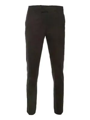 Dior Black Wool Windowpane Pattern Trousers - Grey