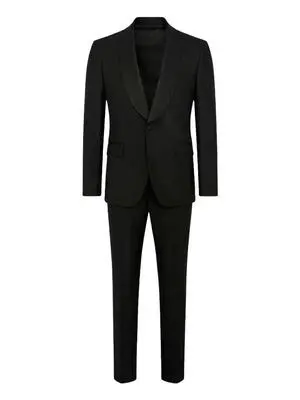 FRANZESE COLLECTION Shawl-lapel Single-breasted Suit - Black