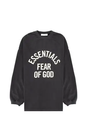 Fear Of God Long Sleeve Graphic Sweatshirt - Black