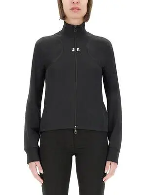 COURREGES Zip-up Jacket - Black
