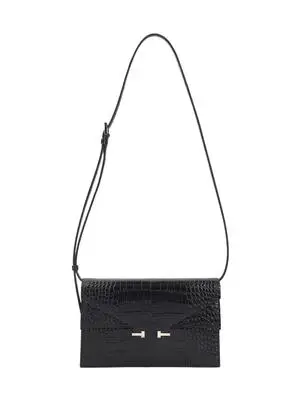 TOM FORD Soft Croc Effect Mini Handbag - Black