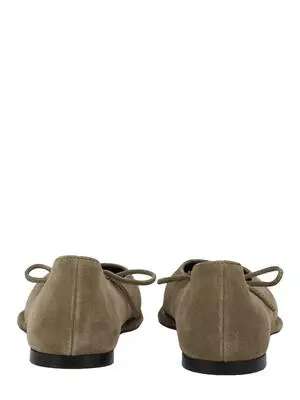 ALOHAS Sway Suede Leather Ballet Flats - Brown