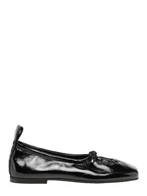 ALOHAS Mini Bow Pull-tab Flat Shoes - Nero