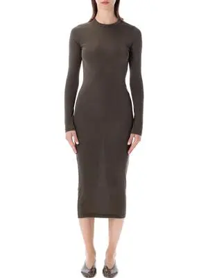 Fear Of God Long Sleeve Midi Dress - Brown