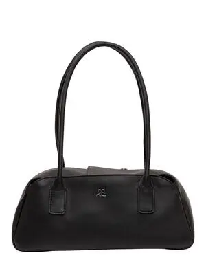 COURREGES Calf Leather Handbag - Black