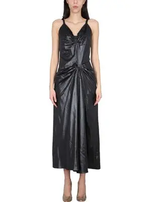 MAISON MARGIELA Ruched Midi Dress - Black