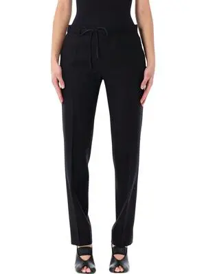 MAISON MARGIELA Straight Leg Drawstring Trousers - Black