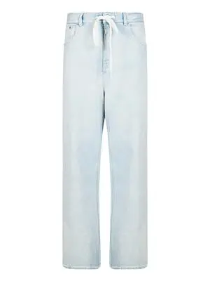 MAISON MARGIELA Wide-leg Jeans With Drawstring Waist - Blu