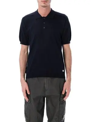 C.P. COMPANY C. P. Company Buttoned Short-sleeve Knitwear - Blue
