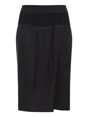 MAISON MARGIELA Ruffled Midi Skirt - Black