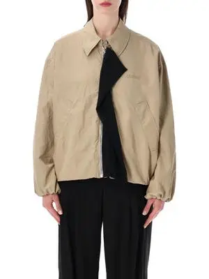Loewe LOEWE Logo Embroidered Technical Fabric Jacket Beige