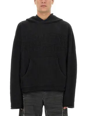 MAISON MARGIELA Virgin Wool Blend Sweatshirt - Black
