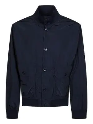 C.P. COMPANY Chrome-r Button Bomber Jacket - Blu