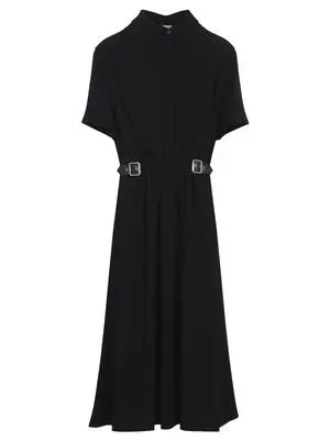 Loewe Belted Buckle Midi Dress - Black