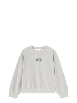 GANNI Logo Crewneck Sweatshirt - Grey