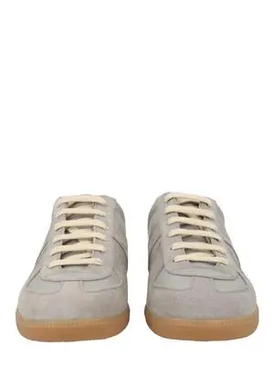 MAISON MARGIELA MAISON MARGIELA Calf Leather Lace-Up Sneakers Grey