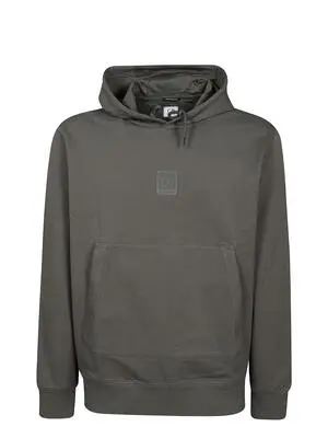 C.P. COMPANY Cotton Blend Hoodie With Logo Patch - Grey