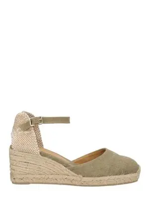 CastaÑer Espadrille Wedge Sandals With Ankle Strap - Green