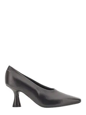 MAISON MARGIELA Leather Pumps With Sculptural Heel - Black