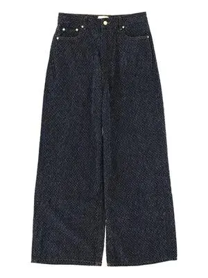 GANNI Textured Wide-leg - Denim