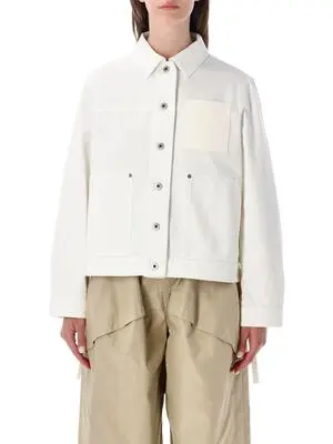 Loewe LOEWE Asymmetrical Utility Jacket With Adjustable Ties Bianco