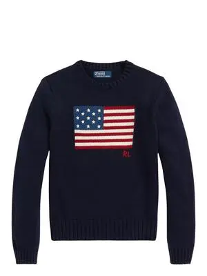 Polo Ralph Lauren Iconic American Flag Sweater - Blue