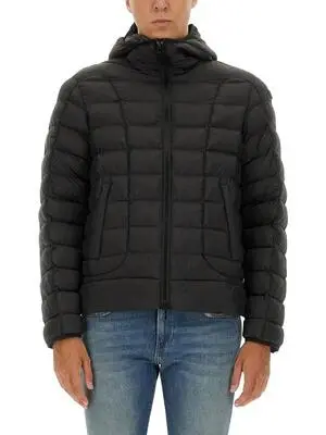 DIESEL® Hooded Quilted Jacket - Black