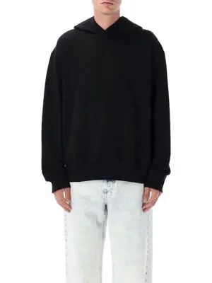 DIESEL® Oversized Embroidered Cotton Hoodie - Black