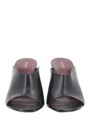 VERSACE VERSACE Leather Open-Toe Mule Sandals