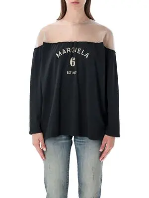 MAISON MARGIELA MM6 Maison Margiela "Margie" Logo T-Shirt Black