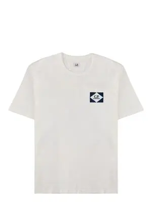 C.P. COMPANY C. P. Company Logo Patch Cotton T-shirt - White
