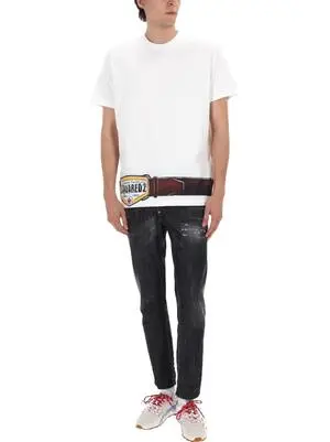 Dsquared2 Graphic Print Cotton T-shirt - Black