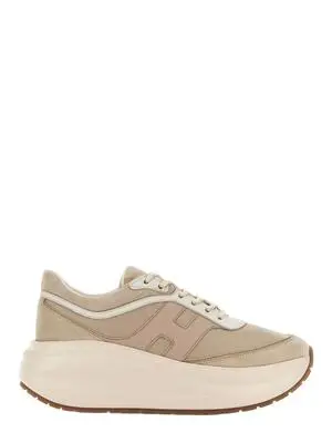 Hogan H696 Chunky Runner Sneakers - Beige