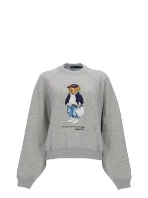 Polo Ralph Lauren Crewneck Sweatshirt With Graphic Print - Grey