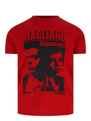 Dsquared2 Graphic Print T-shirt For - Red