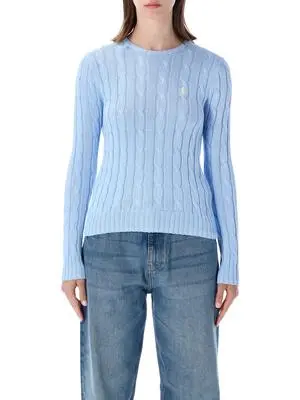 Polo Ralph Lauren POLO RALPH LAUREN Julianna Slim Fit Cable-Knit Sweater Blue