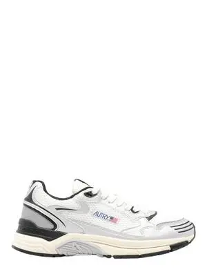 AUTRY Mesh Sneakers With Mirror Accents - Silver