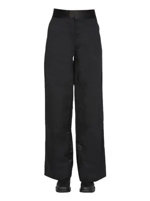 Raf Simons Ceremonial Worker Cotton Blend Wide Leg Pants - Black